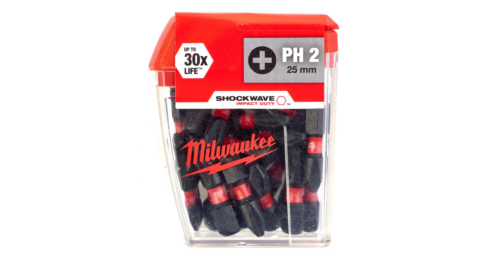 Milwaukee shockwave impact duty csavarozó bitek, PH2 x 25 mm - 25 db ...